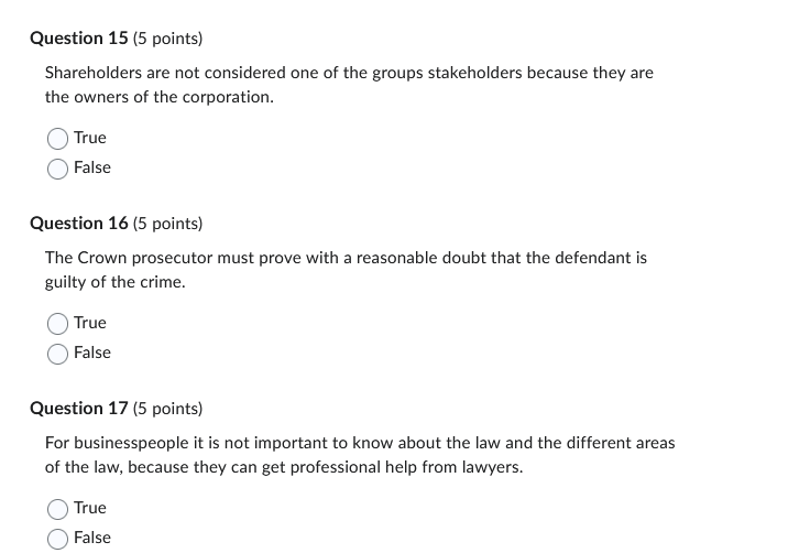 Solved Shareholders are not considered one of the groups | Chegg.com