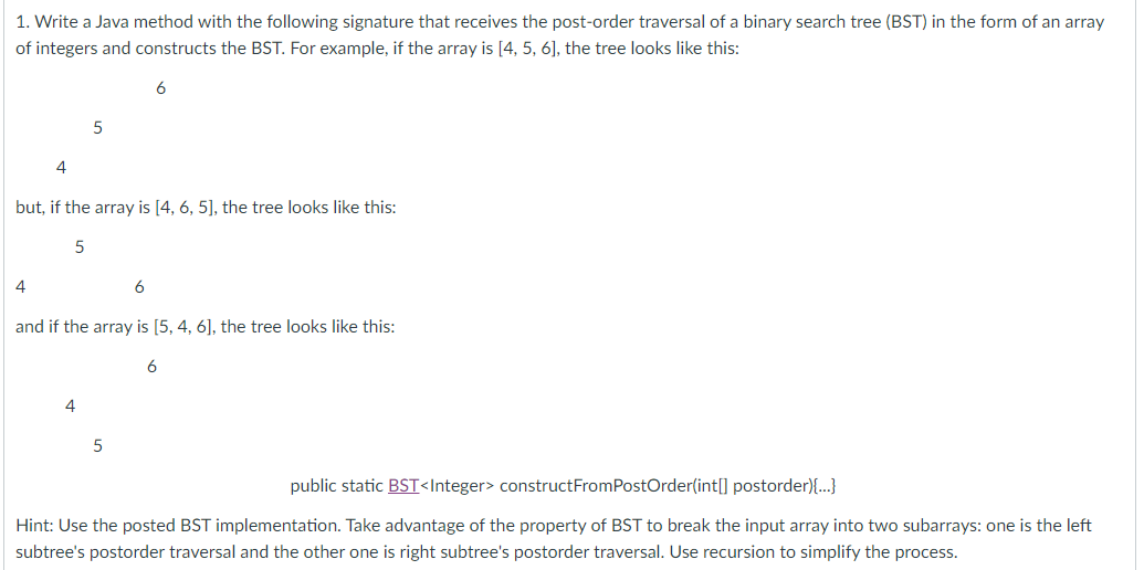 Solved import java.util.*; /*public class BST