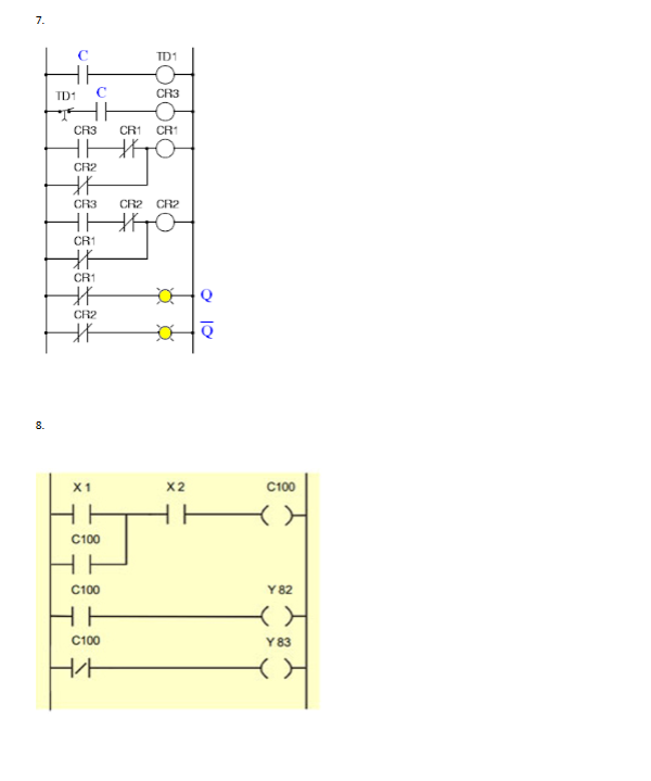Solved For the following exercises (ladder diagram), ﻿write | Chegg.com