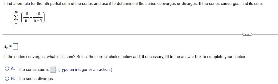 Solved Find A Formula For The Nth Partial Sum Of The Series 