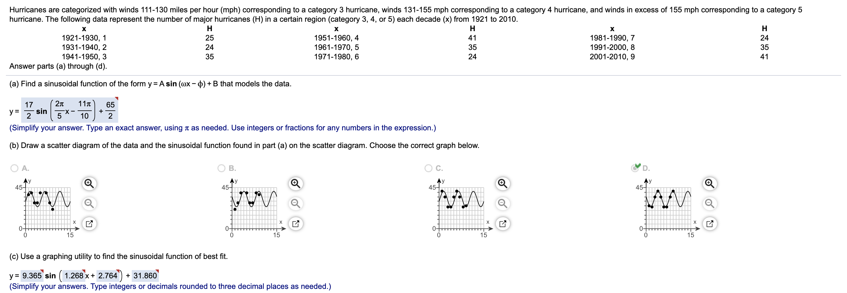 Hurricanes are categorized with winds 111-130 miles | Chegg.com