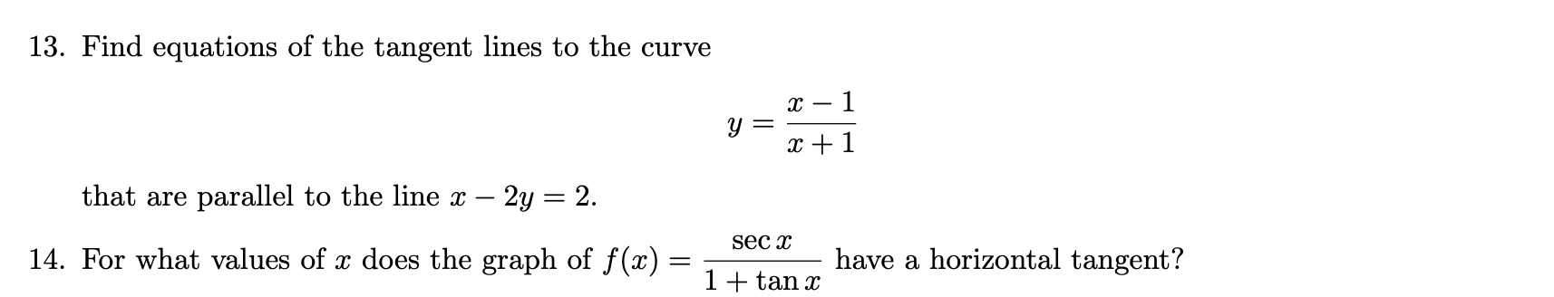Solved 13. Find equations of the tangent lines to the curve | Chegg.com