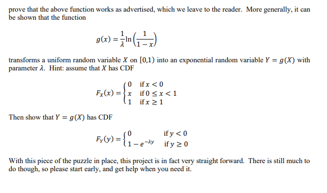 Solved In this project you will construct the CDF of a | Chegg.com