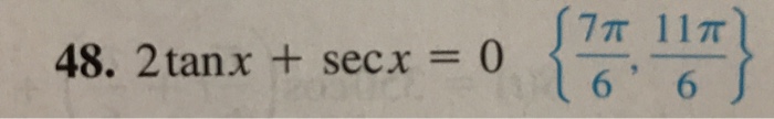 Solved Solve the equation on the interval [0, 2pi]. 2 tan x | Chegg.com
