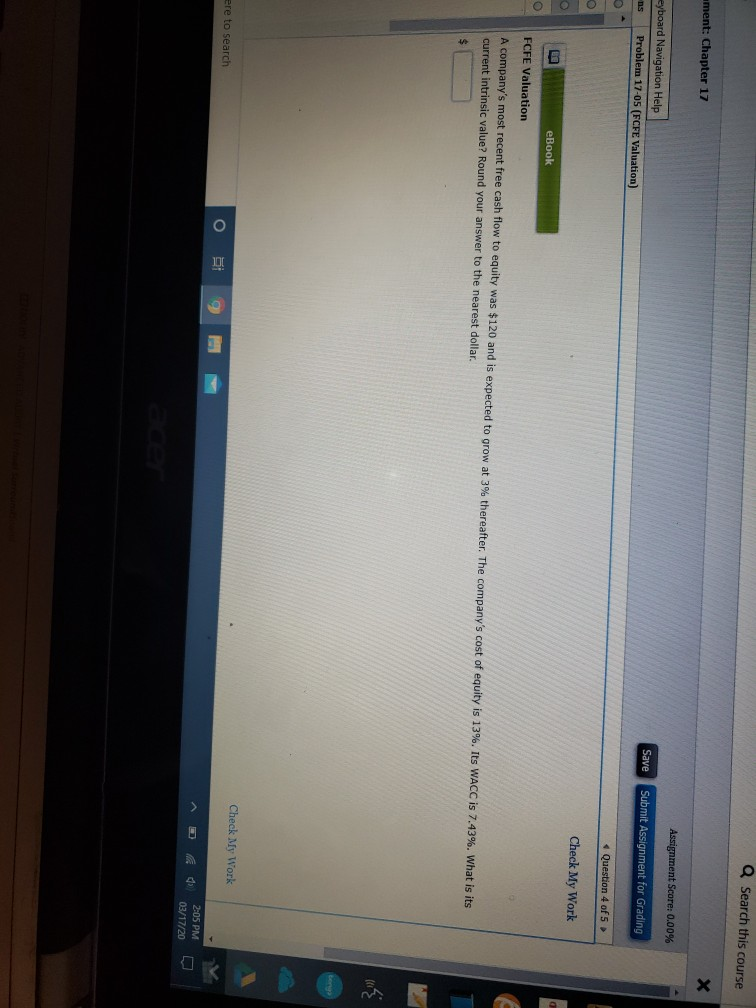 Solved Q Search this course ment: Chapter 17 Assignment | Chegg.com