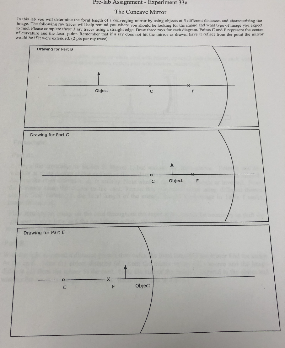 Solved Pre-lab Assignment - Experiment 33a The Concave | Chegg.com Solved Pre-lab Assignment - Experiment 33a The Concave | Chegg.com