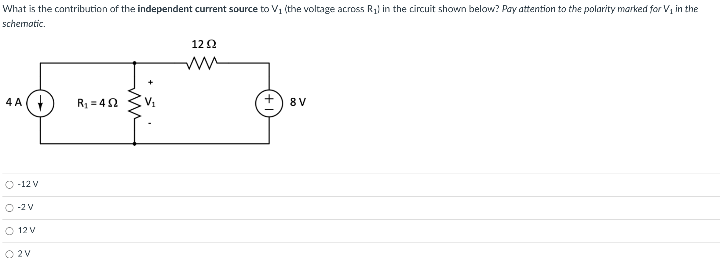 Solved What is the contribution of the independent current | Chegg.com