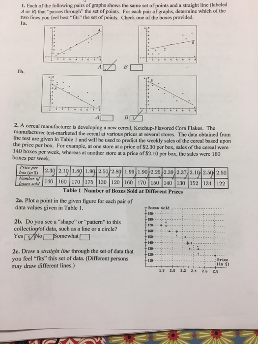Solved 1. Each of the following pairs of graphs shows the | Chegg.com