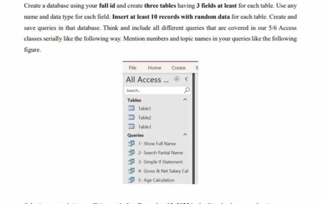 Solved Create a database using your full id and create three | Chegg.com