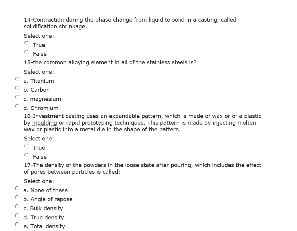 Solved 14-Contraction during the phase change from liquid to | Chegg.com