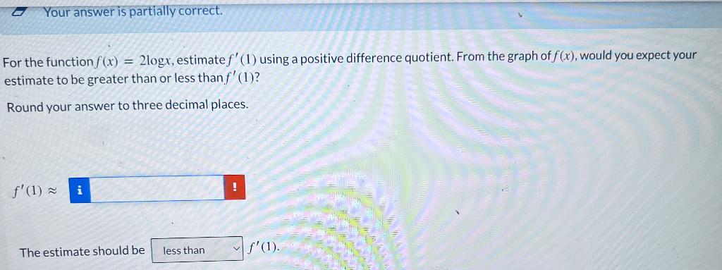 Solved 8 Your answer is partially correct. For the function | Chegg.com