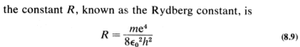 Solved the constant R, known as the Rydberg constant, is met | Chegg.com
