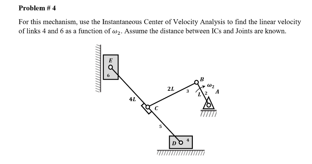 Solved Problem # 4 For this mechanism, use the Instantaneous | Chegg.com