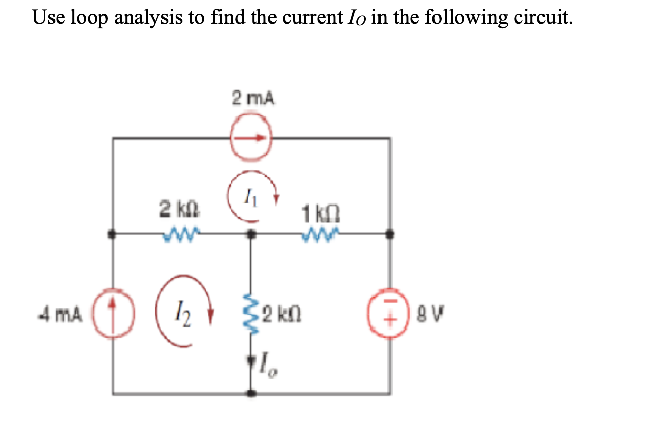 Solved Use loop analysis to find the current Io in the | Chegg.com