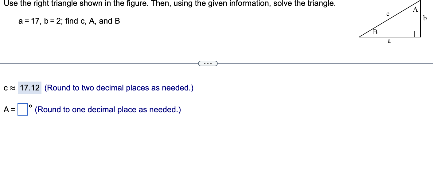 Solved Use The Right Triangle Shown In The Figure Then Chegg
