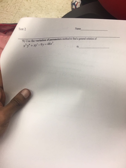 Solved Use the variation of parameters method to find a | Chegg.com