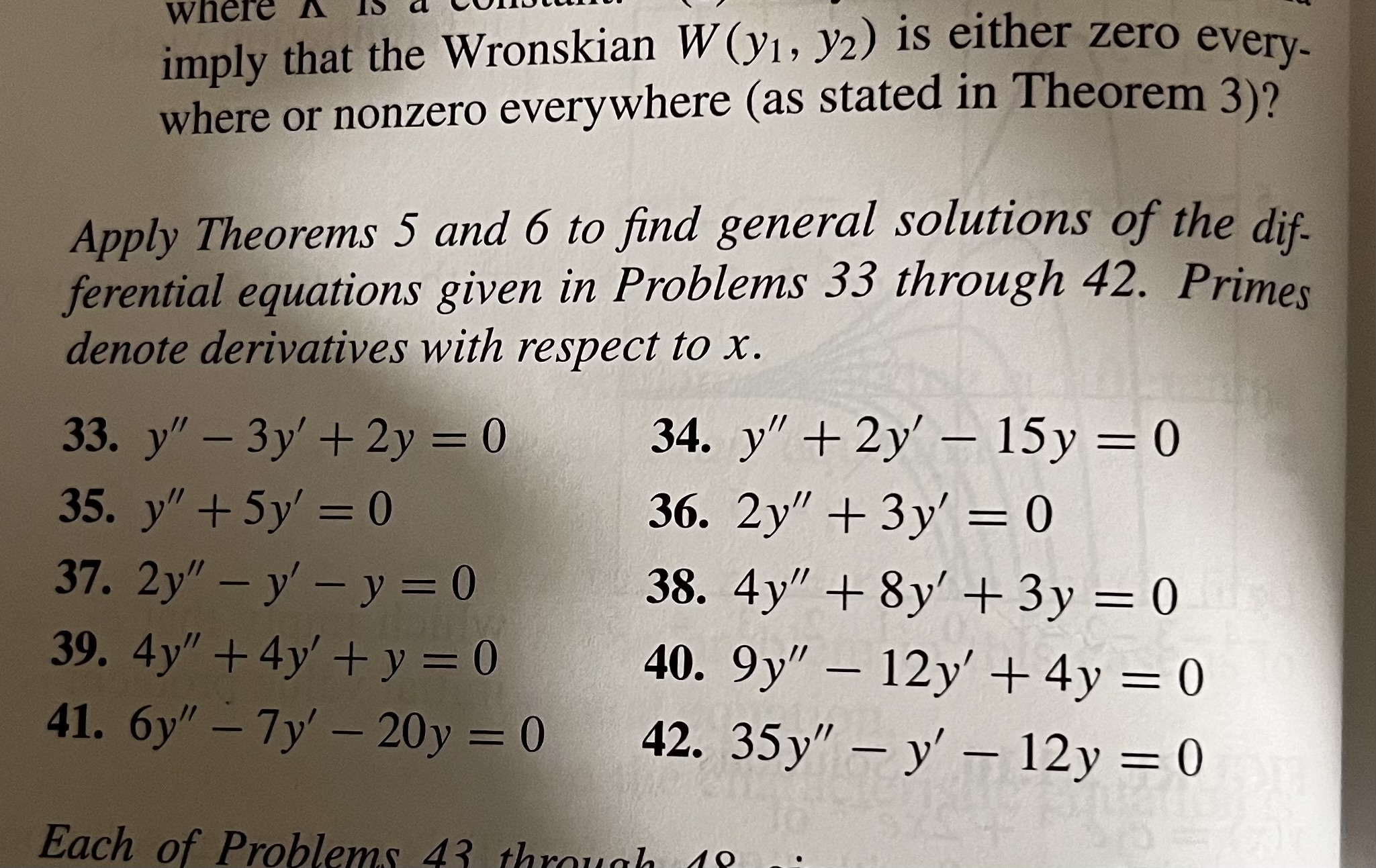 Solved 2.1 Problems In Problems 1 through 16, a homogeneous | Chegg.com