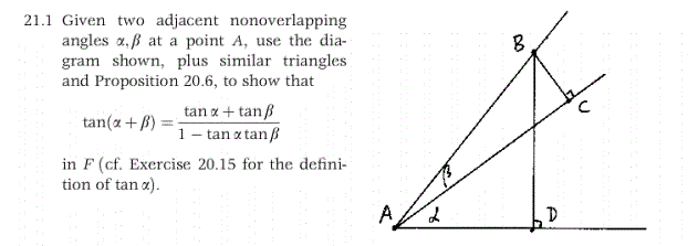 Solved 21.1 Given two adjacent nonoverlapping angles α,β at | Chegg.com