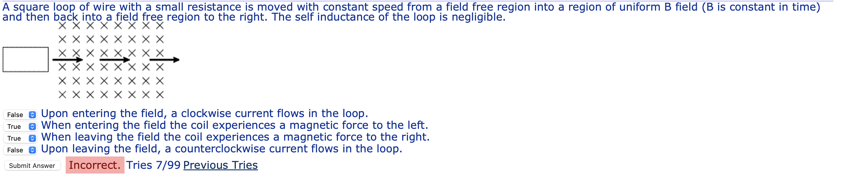 Solved A square loop of wire with a small resistance is | Chegg.com