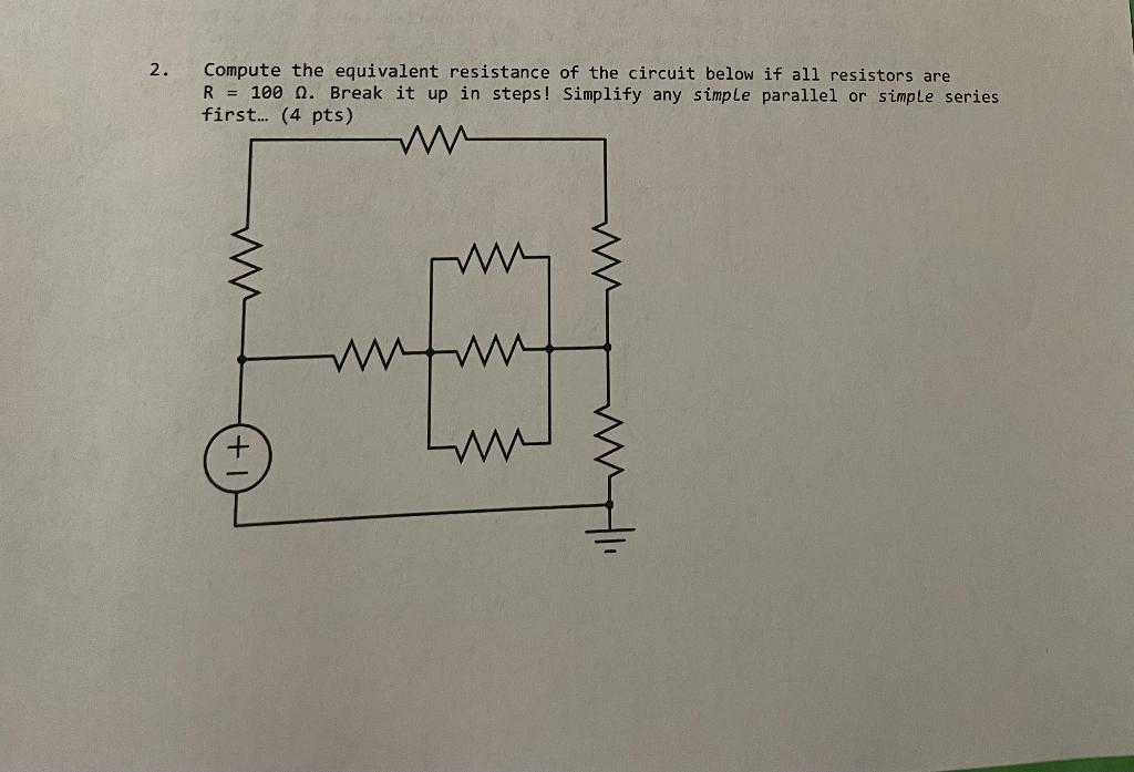 Solved Compute the equivalent resistance of the circuit | Chegg.com