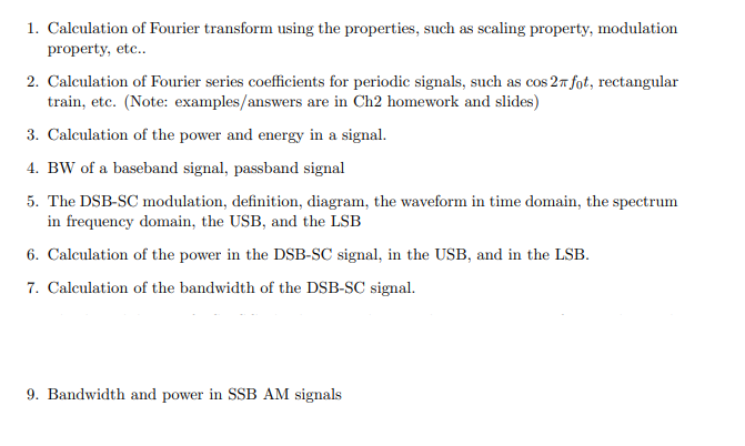 Solved 1. Calculation of Fourier transform using the | Chegg.com