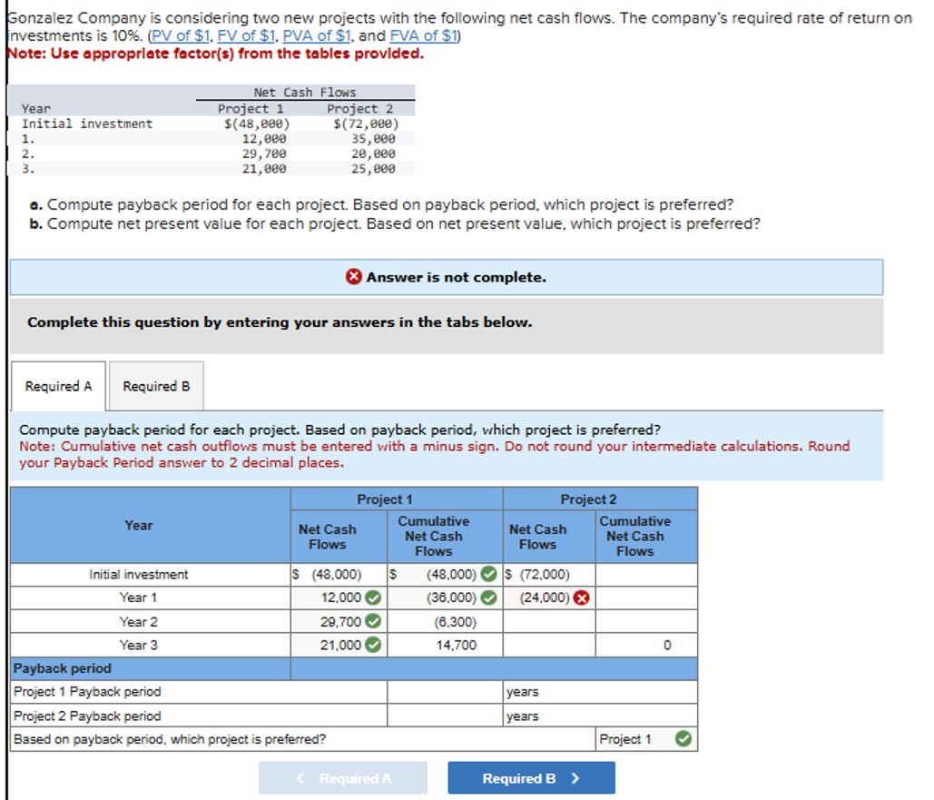 Gonzalez Company is considering two new projects with | Chegg.com