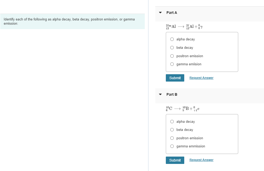 Solved Identify the missing nucleus or particle in each of | Chegg.com