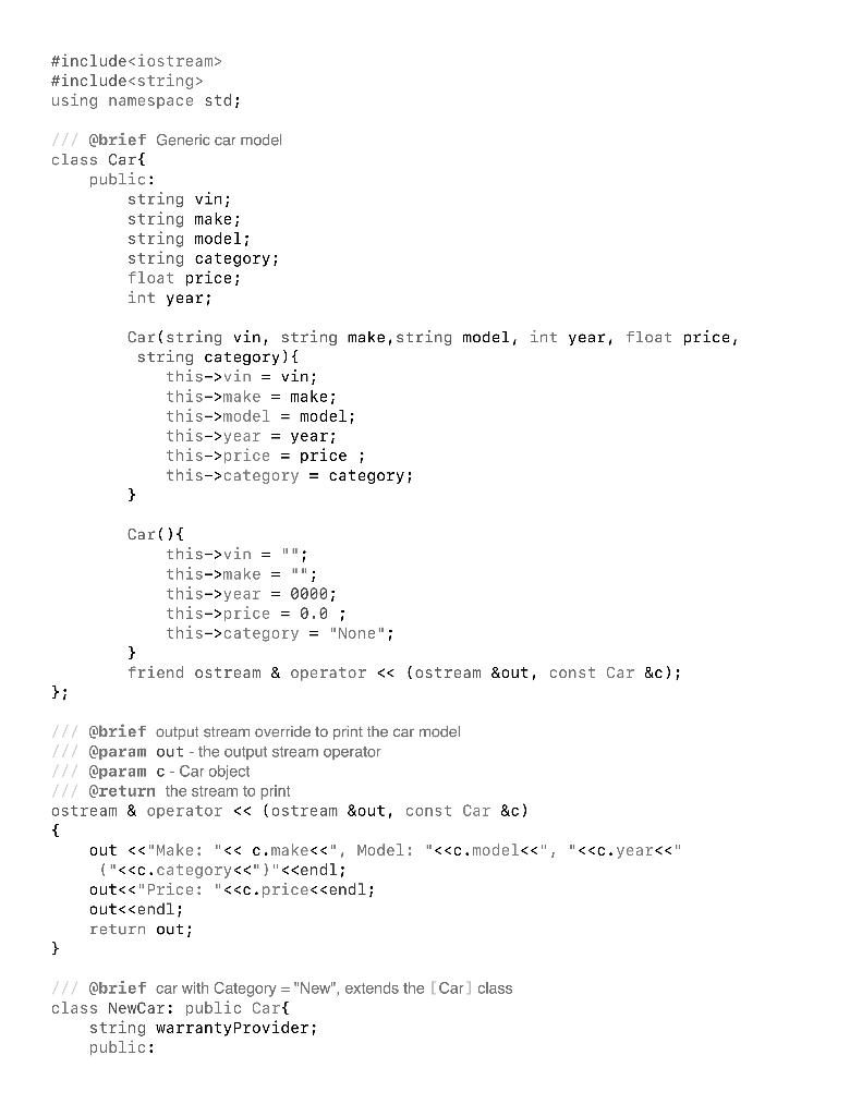Solved In the following code please add these | Chegg.com