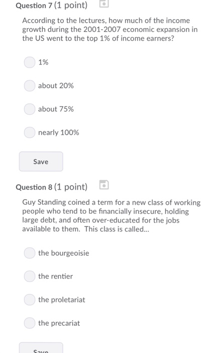Solved Question 7 (1 point) According to the lectures, how | Chegg.com