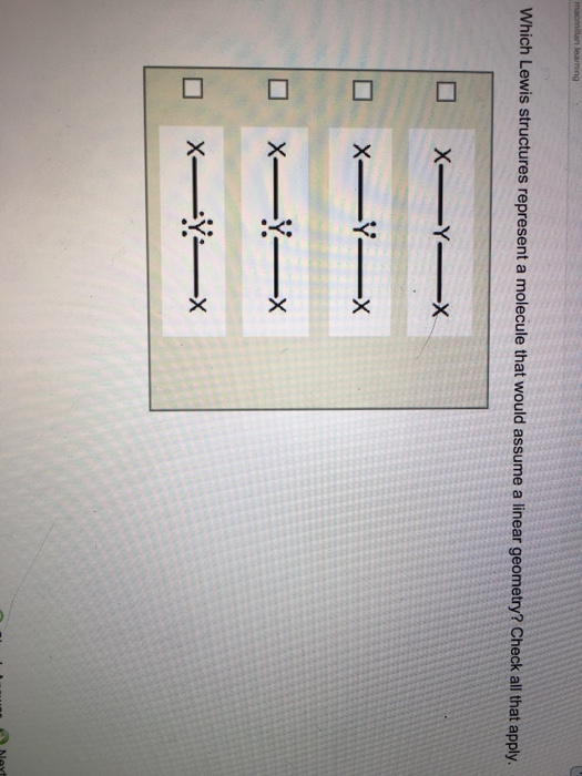 Solved Which Lewis structures represent a molecule that | Chegg.com