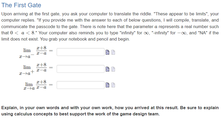 Solved Upon arriving at the first gate, you ask your | Chegg.com