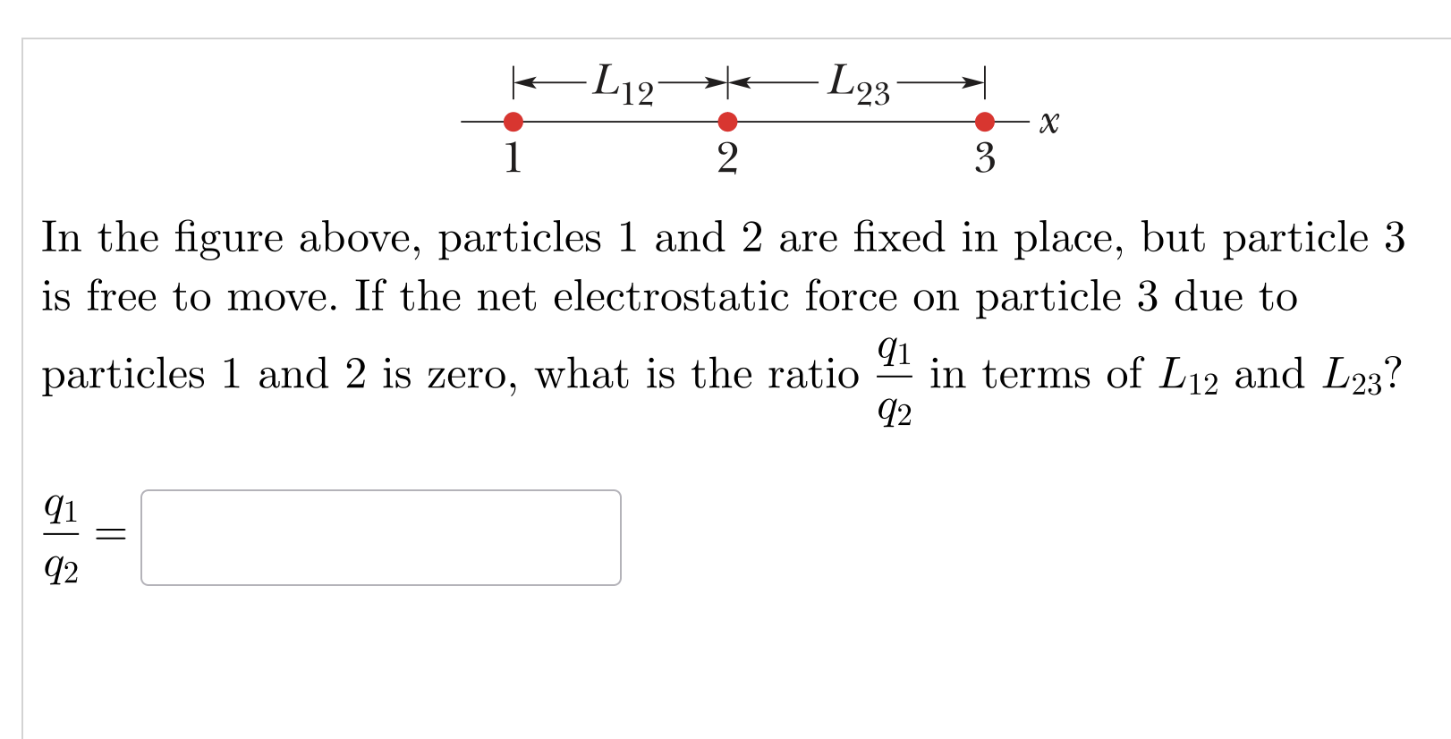 Solved In the figure above, particles 1 ﻿and 2 ﻿are fixed in | Chegg.com