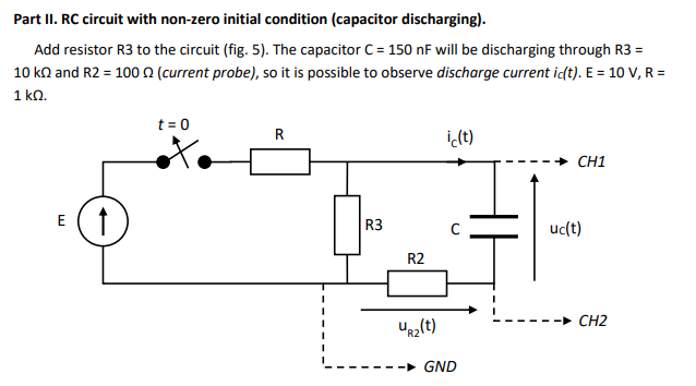 Solved PART 1 1. Plot uC(t), uR2(t) and iC(t) for circuit. | Chegg.com