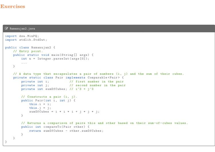 Solved Exercises Exercise 3. (Ramanujan's Taxi Redux) Write | Chegg.com Solved Exercises Exercise 3. (Ramanujan's Taxi Redux) Write | Chegg.com