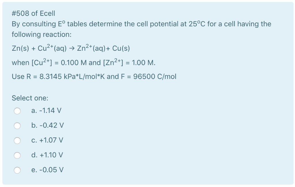 Solved # 508 of Ecell By consulting E° tables determine the | Chegg.com