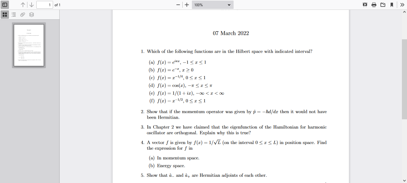 Solved 1 of 1 + 100% >> 07 March 2022 1. Which of the | Chegg.com