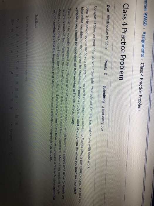 Solved mmer BW60> Assignments Class 4 Practice Problem Class | Chegg.com