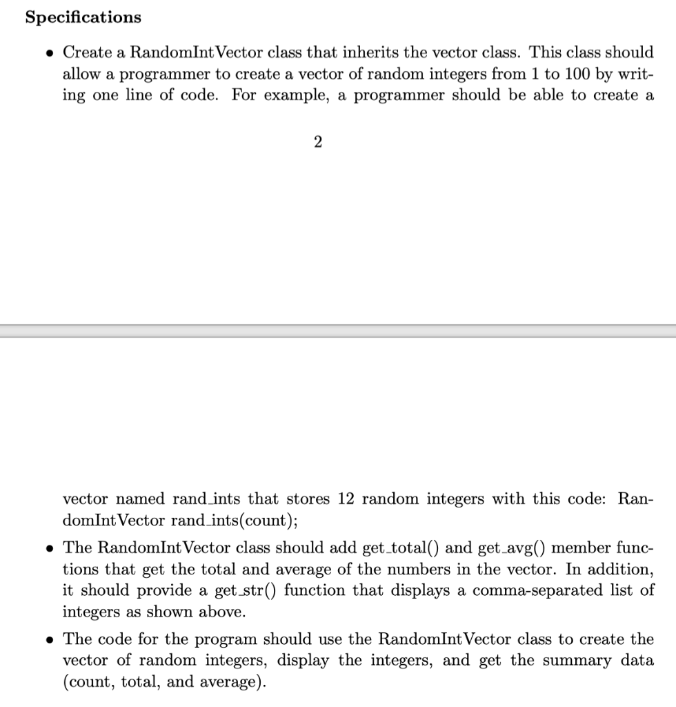 Solved Create An Object Oriented Program That Uses A Class 3539
