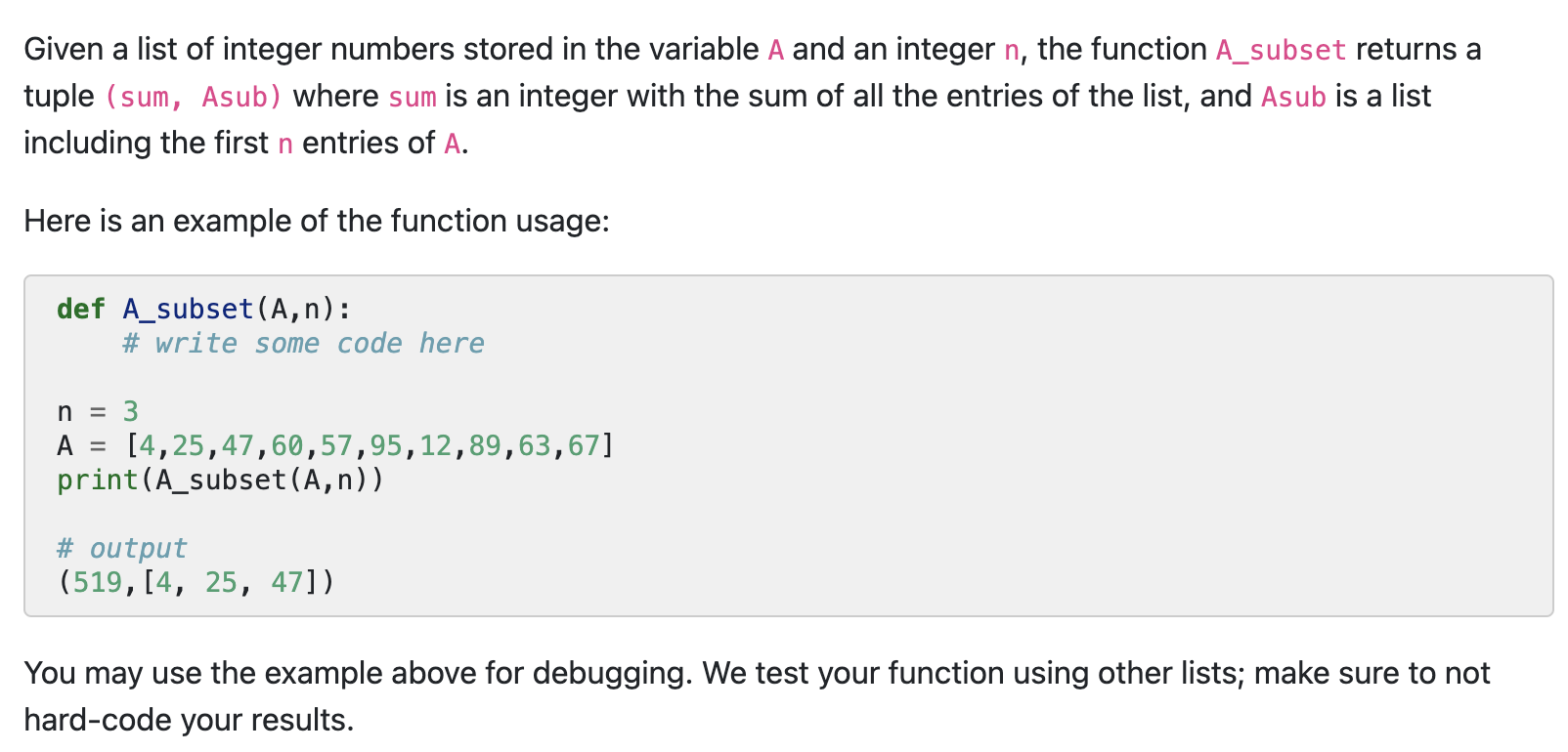 Solved Given a list of integer numbers stored in the | Chegg.com
