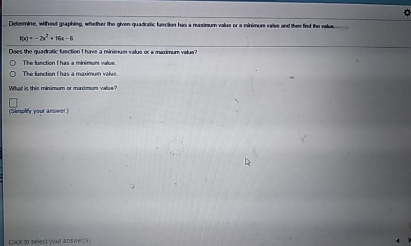 Solved Determine, without graphing, whether the given | Chegg.com