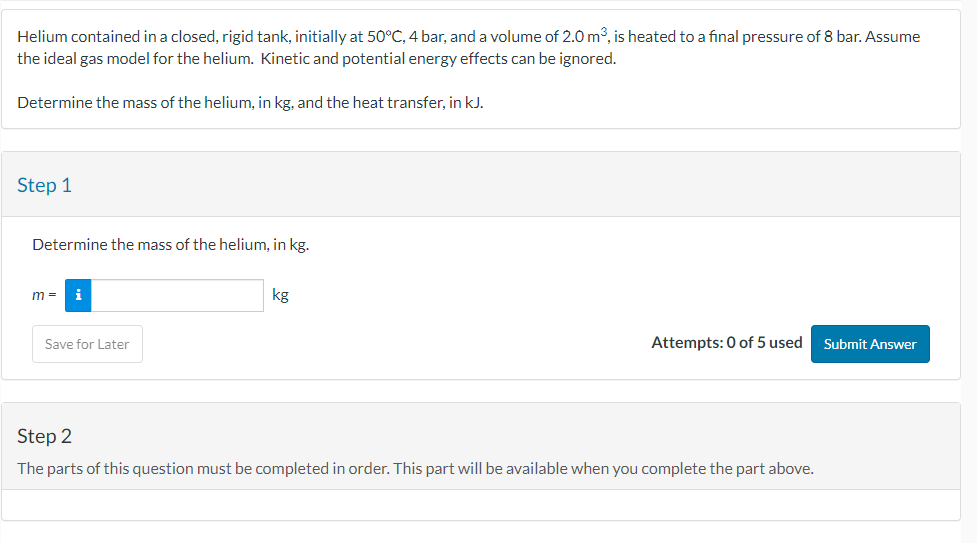 Solved Helium contained in a closed, rigid tank, initially | Chegg.com