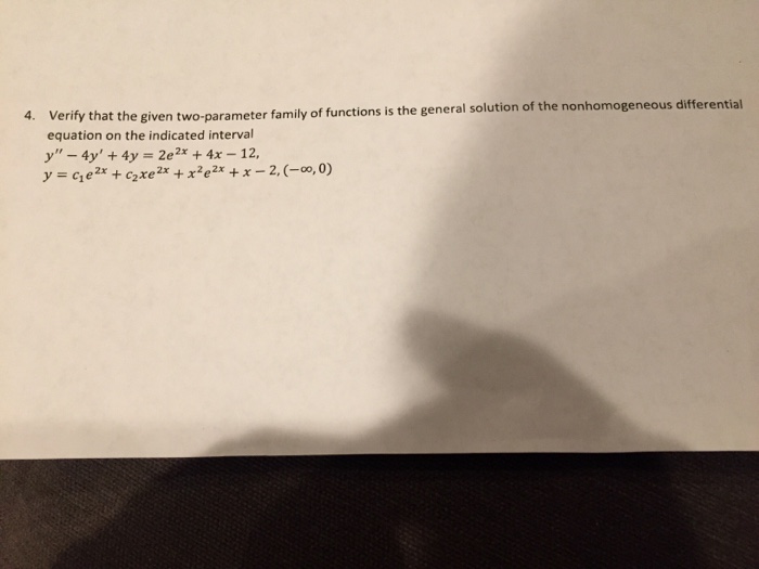 Solved Verify that the given two-parameter family of | Chegg.com
