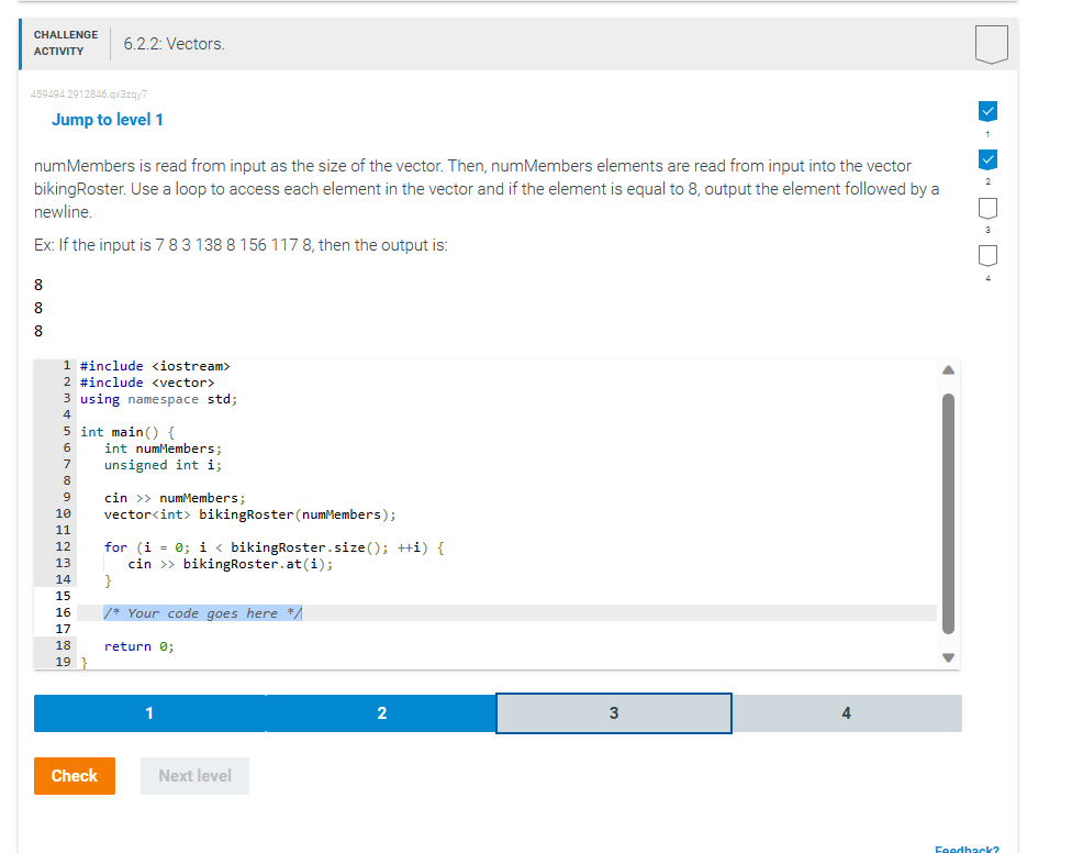 Solved numMembers is read from input as the size of the | Chegg.com