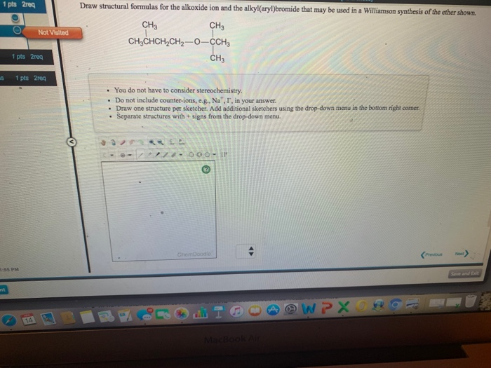 Solved Draw structural formulas for the alkoxide ion and the | Chegg.com