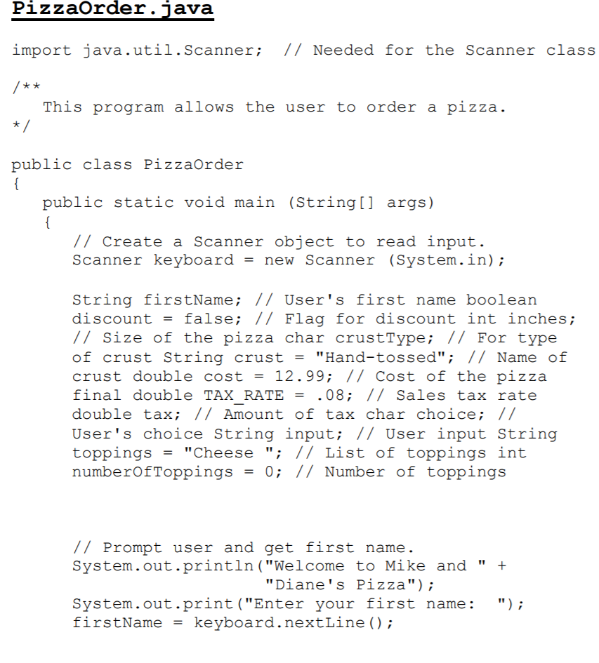 Solved Write a java program that follows the outlined | Chegg.com