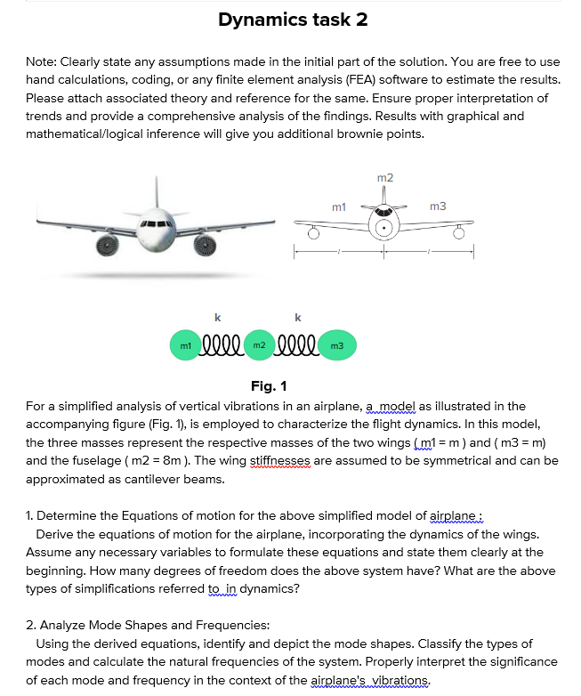 Solved Dynamics task 2Note: Clearly state any assumptions | Chegg.com