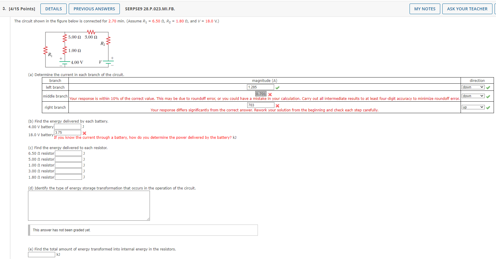 Solved 3. [4/15 Points] DETAILS PREVIOUS ANSWERS SERPSE9 | Chegg.com