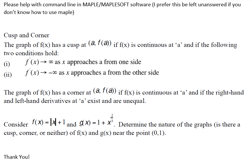 Please help with command line in MAPLE/MAPLESOFT | Chegg.com