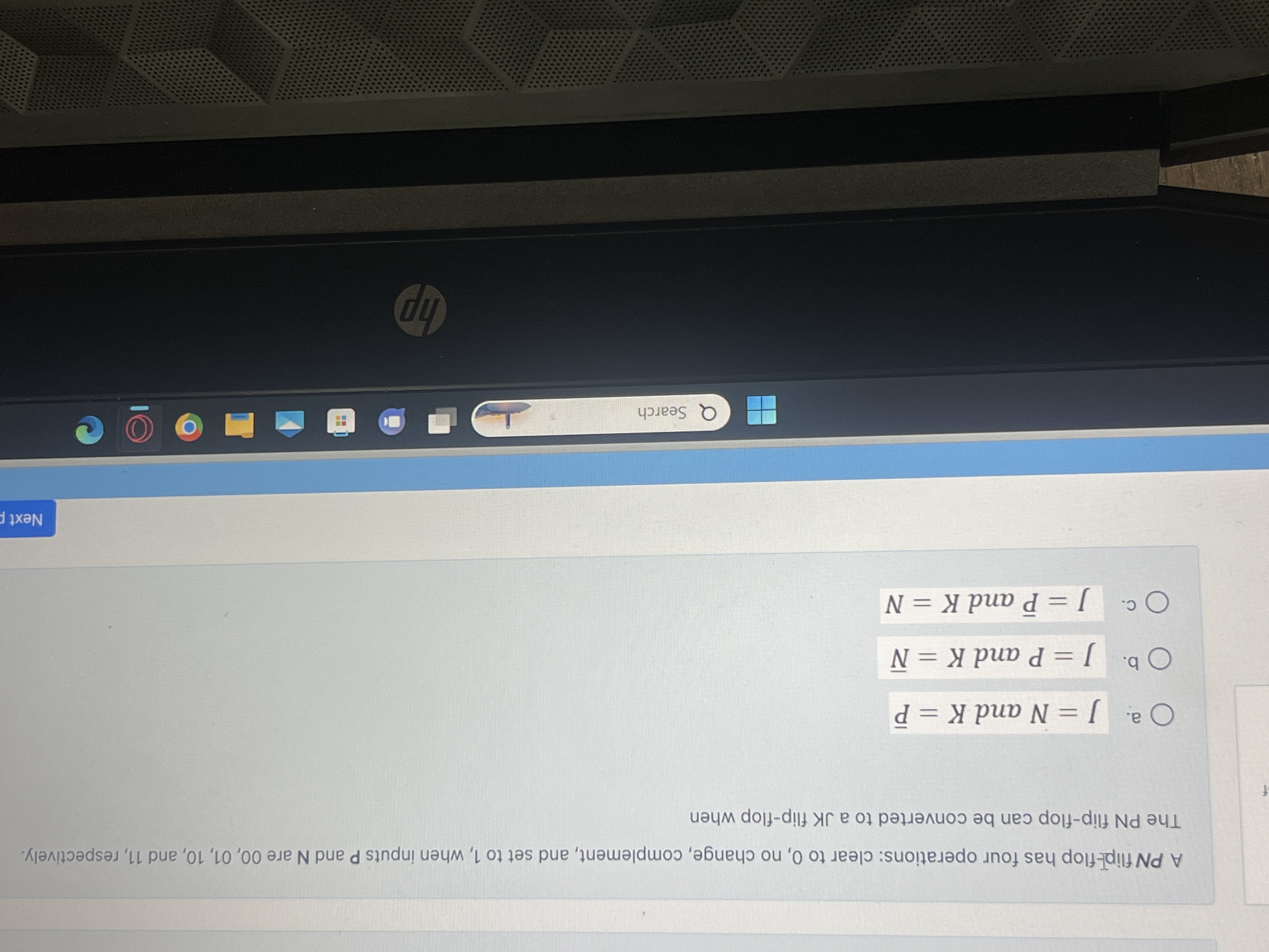 Solved A PN flipl-flop has four operations: clear to 0 , ﻿no | Chegg.com