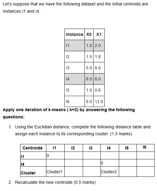 Solved Let's suppose that we have the following dataset and | Chegg.com